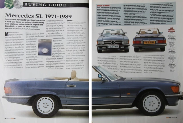 ORIGINAL 2000 CC Buying Guide magazine article: MERCEDES SL (1971-1989 ...