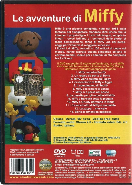 LE AVVENTURE DI Miffy - DVD - Contiene un libricino da colorare EUR 5 ...