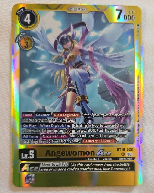 ANGEWOMON ACE BT15-038 SR Digimon TCG Exceed Apocalypse £10.07 - PicClick UK