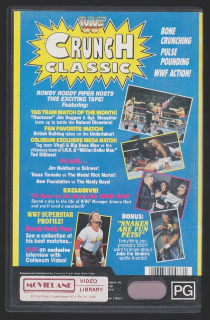 RARE VHS VIDEO Tape WWF CRUNCH CLASSIC Big Box Ex-Rental WF £25.20 ...