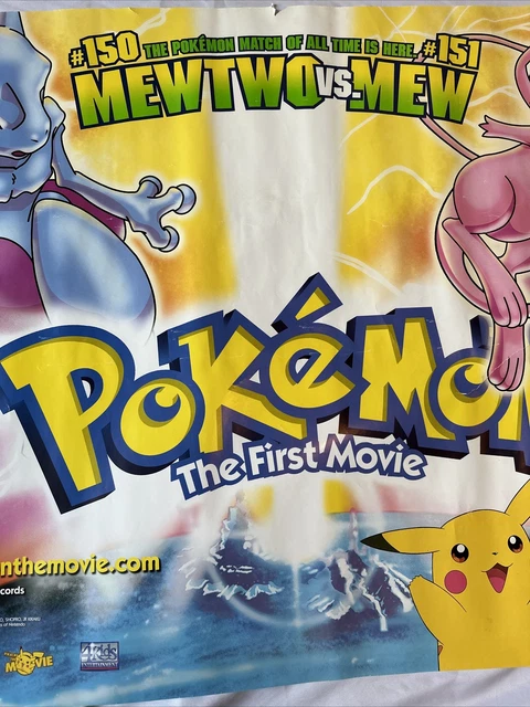 RARE POKEMON THE First Movie Poster 1999 Vintage Cinema Quad £80.00 ...