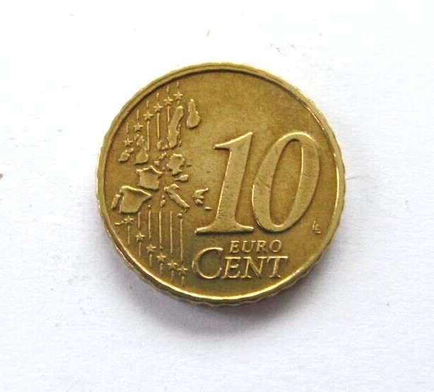 RARE PIECE 10 cent euro PAYS-BAS de 1999 BEATRIX KONINGIN DER ...