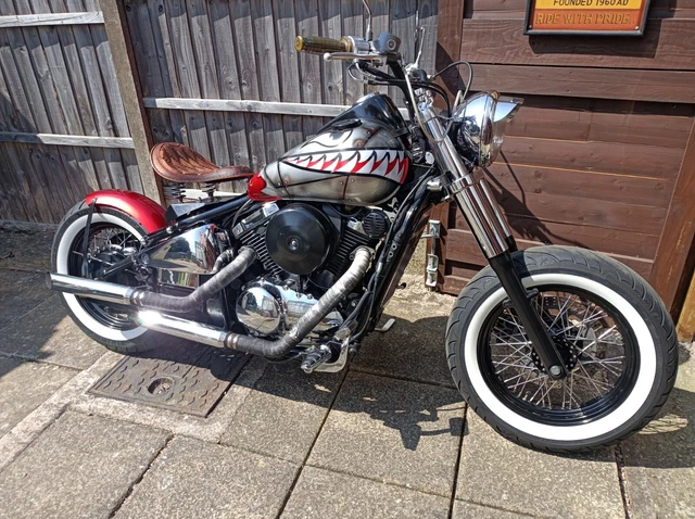KAWASAKI VN800 BOBBER Cruiser Custom Paint Job ww2 Bomber £4,999.00 ...
