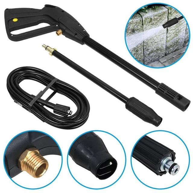 HIGH PRESSURE POWER Washer Spray Gun Jet Lance Trigger Wash Wand & 5M ...
