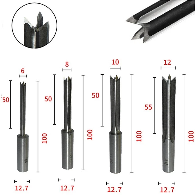 BOIS PERCEUSE EMBOUT Positif Et Négatif Tenoning Chaise Assemblage ...