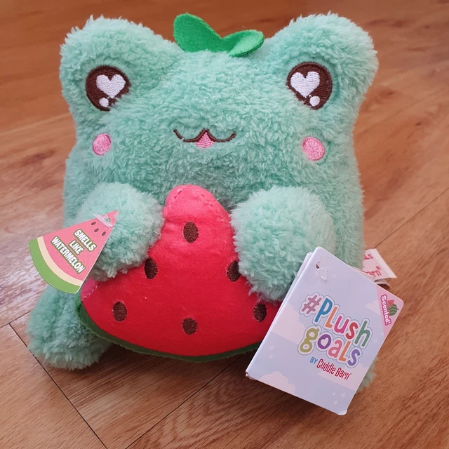 PLUSH GOALS BY Cuddle Barn Frog Wawa Plush Soft Toy Kawaii Watermelon ...