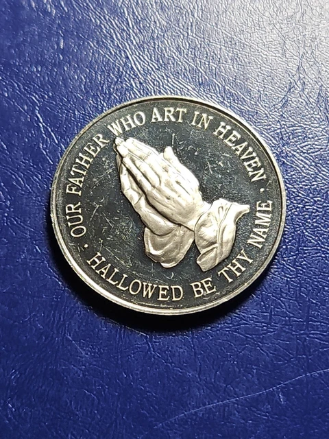 OUR FATHER WHO Art In Heaven " Religious Copper Nickel Medal (Mt.#0461 ...