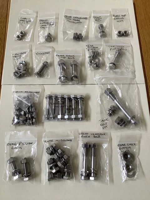 BSA BANTAM D7 Complete Restoration Nut & Bolt Fixing Kit A2 Stainless ...