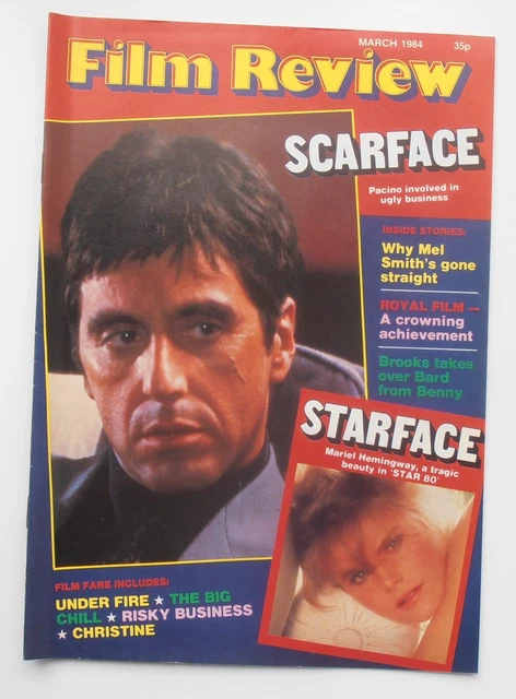 FILM REVEIW MAGAZINE March 1984 Scarface Mel Brooks Travolta Tom Cruise ...