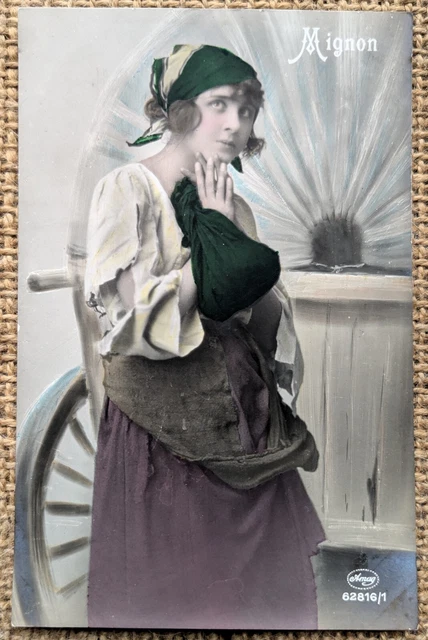 RETA WALTER AS Mignon, Glamour Woman Opera Singer, Edwardian Tinted RP ...