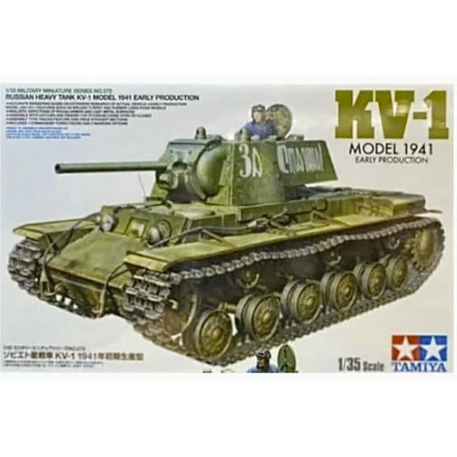 TAMIYA 1/35 SCALE WW2 Soviet RUSSIAN HEAVY TANK KV-1F MODEL 1941 EARLY ...