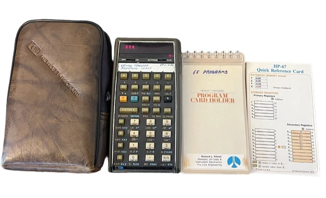 HEWLETT PACKARD HP-67 Calculadora Científica Programable Estuche de Cuero Marrón 1976 EUR 228,10 ...