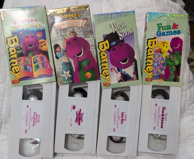 LOT/4 BARNEY VHS Video Tapes Classic Collection Fun&Games, Talent Show ...