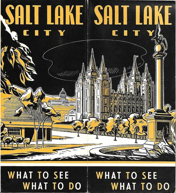 1948 SALT LAKE CITY Travel Brochure Road Map Hotel Rates National Parks ...
