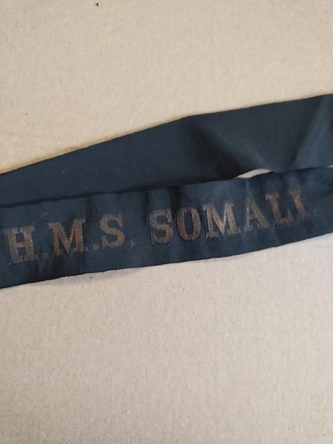 BRITISH ROYAL NAVY WW2 HMS SOMALI Cap Tally £205.00 - PicClick UK