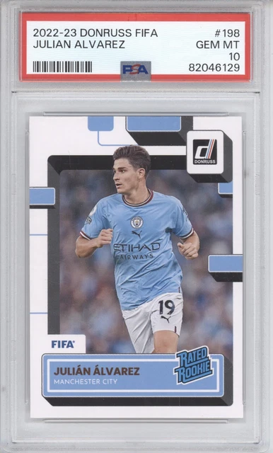 JULIAN ALVAREZ PSA 10 2022-23 Panini Donruss Fifa #198 Rookie Rc 6129 ...