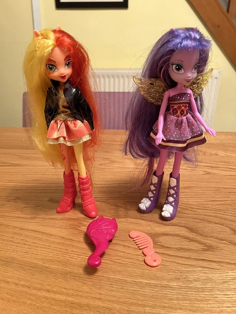 EQUESTRIA GIRLS SUNSET Shimmer and Twilight Sparkle Dolls My Little Pony £9.00 - PicClick UK