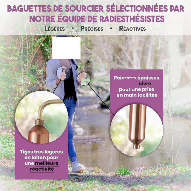 COPPER DOWSING ROD, 2Pcs Divining Rods with Pendant, Copper Divining ...