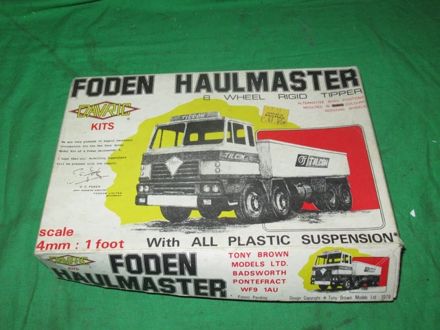 DAVRIC MODELS 1/72ND scale Foden Haulmaster 8 wheel tipper unbuilt kit ...