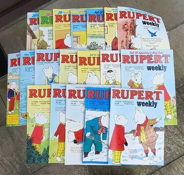 RUPERT WEEKLY COMICS x 19 - 25/05/1983 to 25/1/1984 . Very Good ...