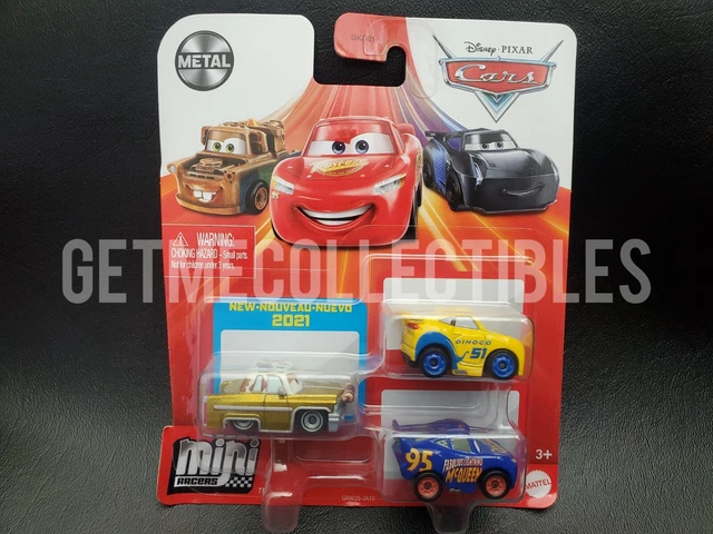 DISNEY PIXAR CARS Mini Racers Tex Dinoco Fabulous Mcqueen 3 Pack Ship ...