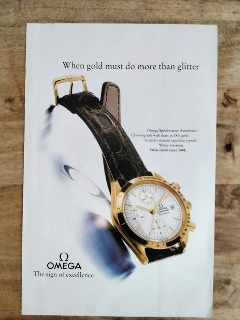 OMEGA SPEEDMASTER AUTOMATIC Watch Vintage Magazine Advert 90s £0.99 ...