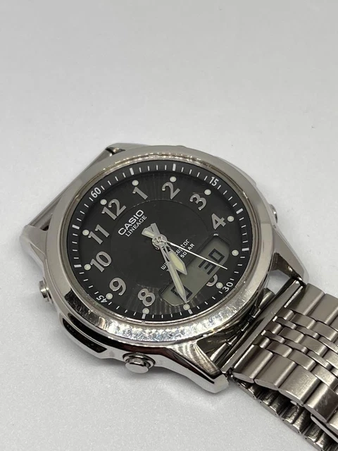 CASIO LINEAGE RADIO Solar Ana-Digital Black Dial, Used, 41mm, 18cm ...