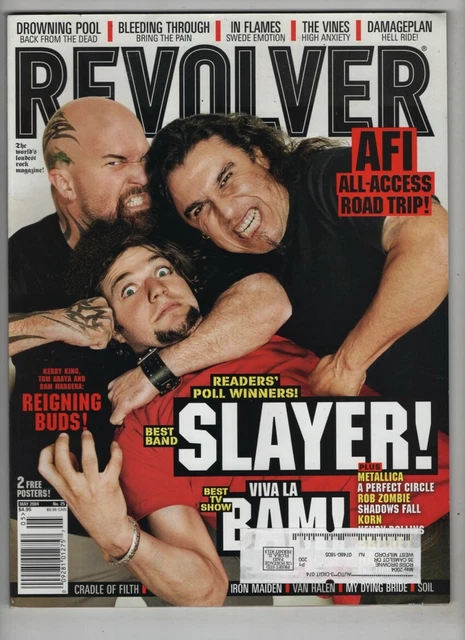 REVOLVER MUSIC MAGAZINE Slayer Kerry King Tom Araya May 2004 093020nonr ...