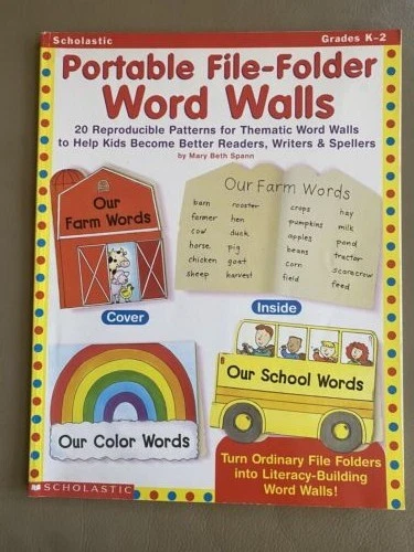 PORTABLE FILE-FOLDER WORD Walls: 25 Reproducible Thematic Word Walls ...