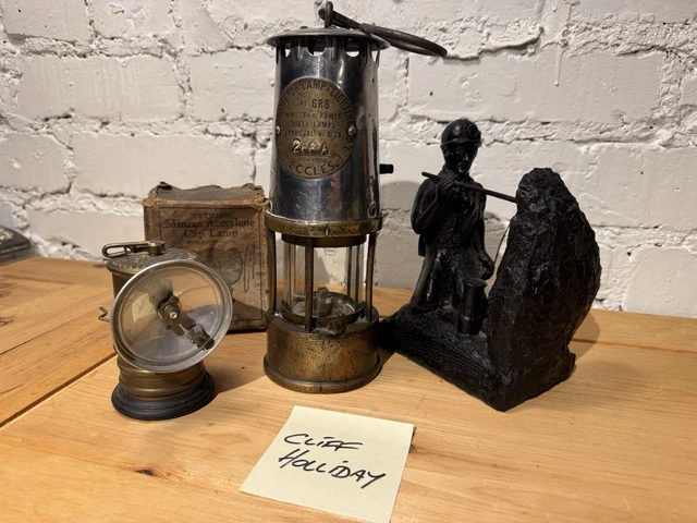MINERS LAMP ECCLES 6rs & cap lamp with original box £89.12 - PicClick UK