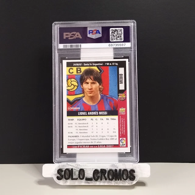 #19 LIONEL MESSI - Fc Barcelona Mundicromo 2006 2007 Psa 6 Laliga EUR ...