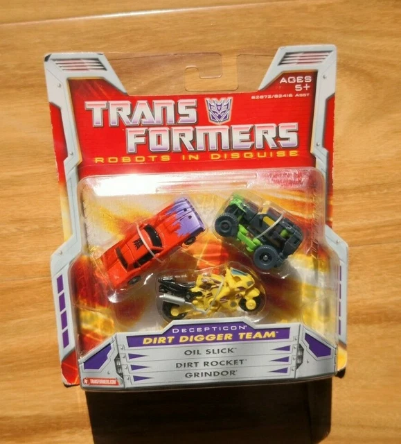 TRANSFORMERS CLASSIC DECEPTICON DIRT DIGGER TEAM Oil Slick, Dirt Rocket ...