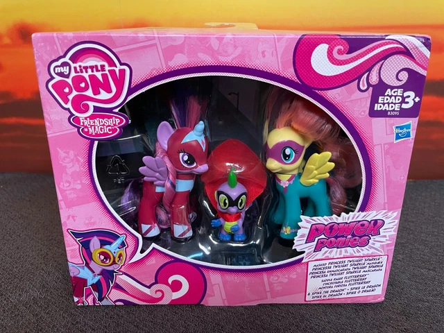 MY LITTLE PONY "Power Ponies" Princess Twilight Fluttershy Spike NIB ...