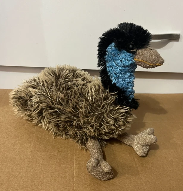 2003 TOMFOOLERY MINKPLUSH Sharlene Fluffy Emu Bird Soft Toy Plush 10 ...