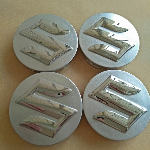 SUZUKI SILVER WHEEL Centre Caps rim cap hub cap hub cover 4 x 58mm £6. ...