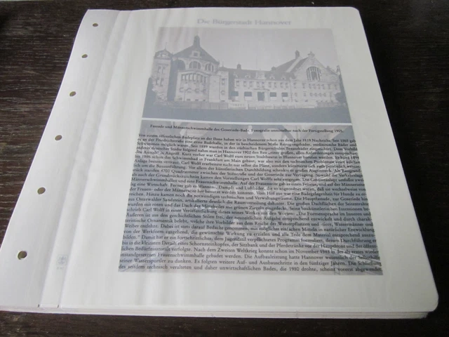 HANNOVER ARCHIV 7 Bürgerstadt 40 Männerschwimmhalle Goseriede Bad 1905 ...