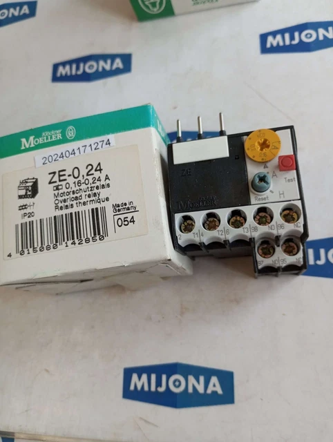 KLÖCKNER MOELLER ZE-0.24 relè protezione motore RELÈ OVERLOAD 0.16-0.24A NEW OLD STOK EUR 12,00 ...