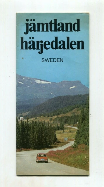 CARTA GEOGRAFICA JAMTLAND HARJEDALEN Tourist Association Sweden Cartina ...