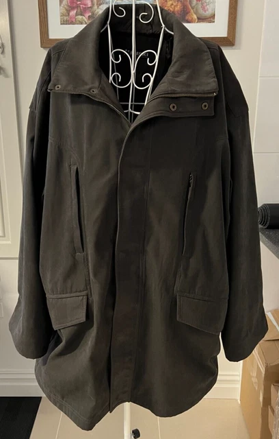 HUSKI EXPLORER JACKET coat faux suede leather look 3XL Mens fully lined ...