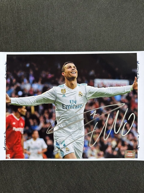 CRISTIANO RONALDO REAL Madrid Rare Hand Signed Photo Autograph 8X10 ...