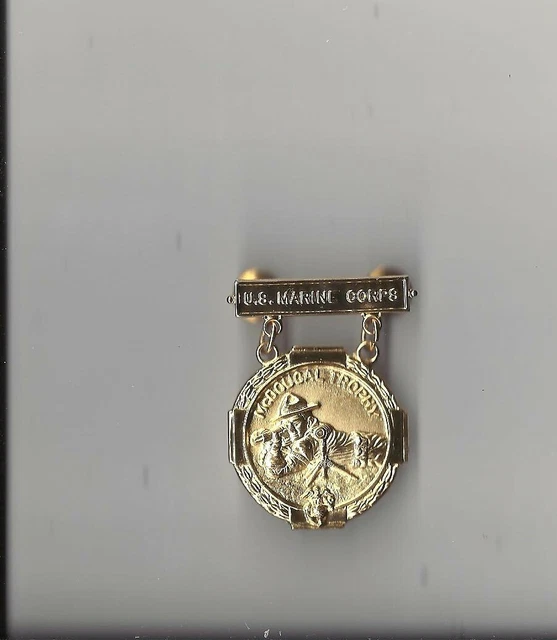 US MARINE CORPS McDougal Trophy Shooting badge in gold USMC ...