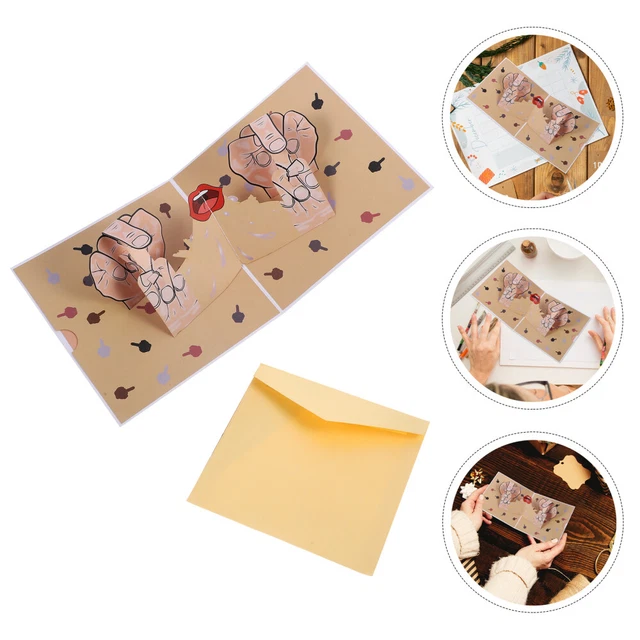 PAPER MIDDLE FINGER Greeting Card Man 3d Design Dark Humor Pop up £5.99 ...