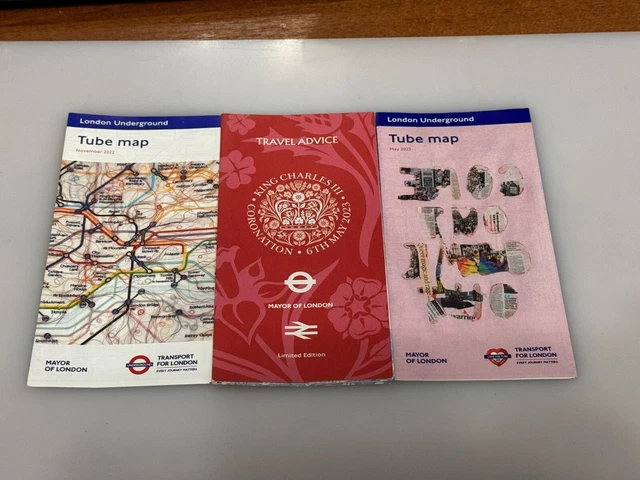 LONDON UNDERGROUND TUBE map King Charles III coronation LIMITED EDITION ...
