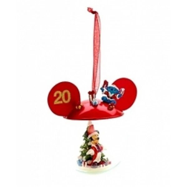 DISNEYLAND PARIS 20TH Anniversary Mickey Mouse and Stitch Bauble ...