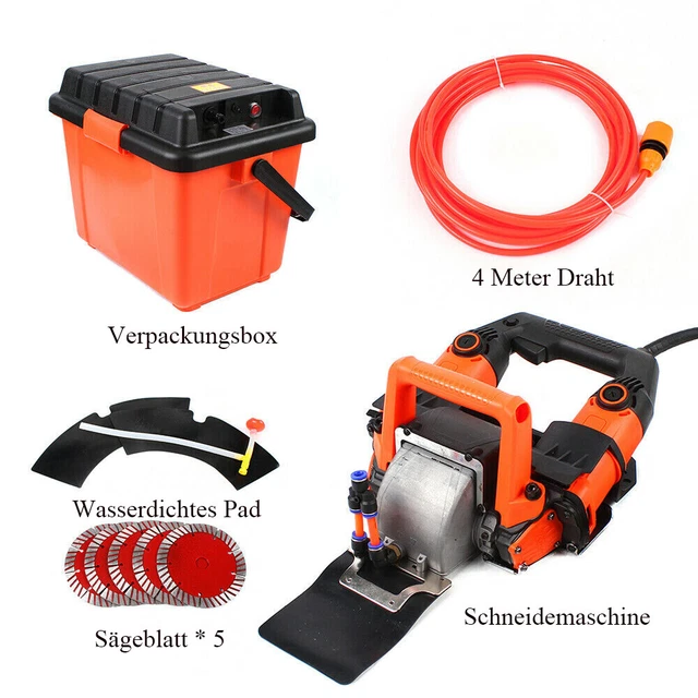 MAUERNUTFRÄSE SCHLITZFRÄSE MAUERFRÄSE 5200W Watt Nutfräse Betonfräse ...