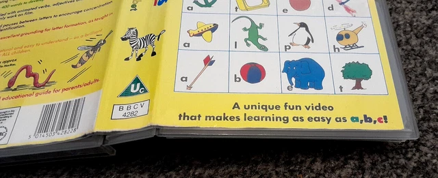 PLAYDAYS ANIMATED ALPHABET Abc Bbc Video 2-6 Years Pal Vhs Video Kids ...