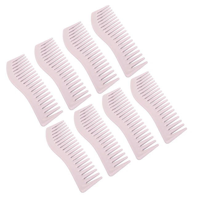 8PCS WIDE TOOTH Comb ABS Hair Detangling Comb No Handle Shampoo Comb ...