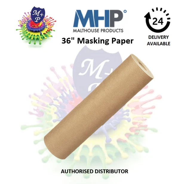 BROWN MASKING PAPER 36 Inch 900mm 50gsm 180m approx (water & solvent) £ ...