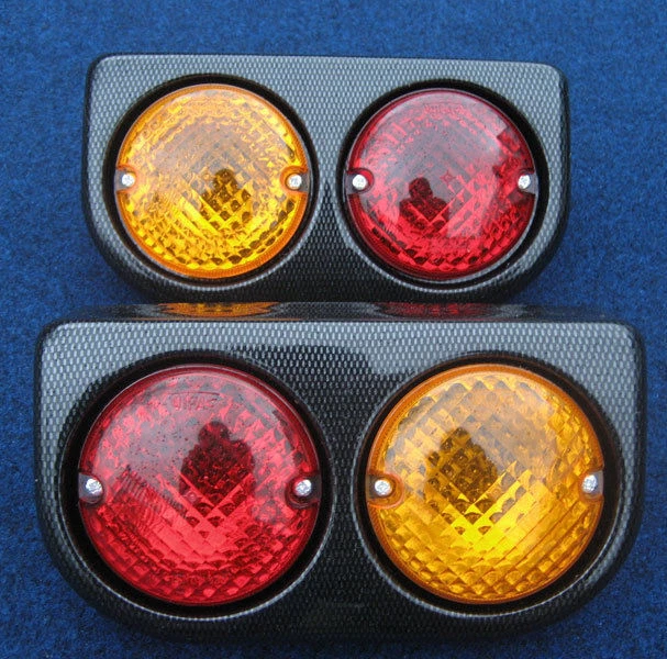 REAR LIGHT PODS CARBON Kit Car Robin/Locost/7/Dax/Fury/Westfield ...