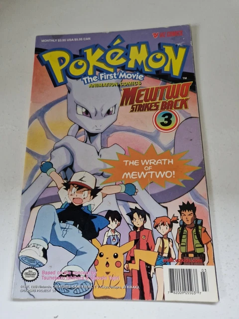 POKEMON THE FIRST Movie Book #3 VIZ Animation Comic 1998 - Mewtwo ...